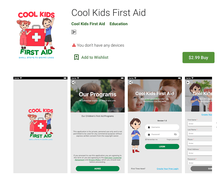 Triple 000 Trainer App - Cool Kids First Aid
